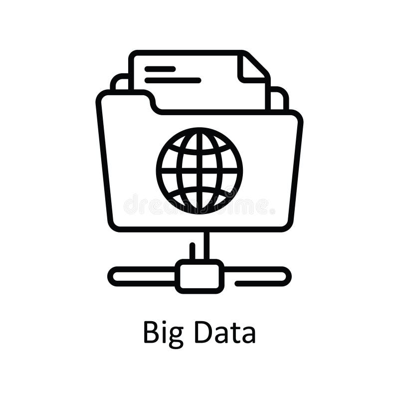 Big Data Vector Solid Icon Design Illustration. Cloud Computing Symbol ...