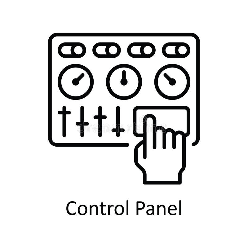 Control Panel Vector Outline Icon Design Illustration. Smart Industries ...