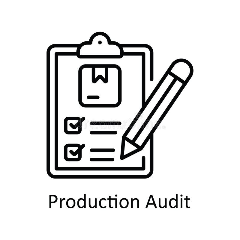 Production Audit Vector Outline Icon Design Illustration. Smart ...