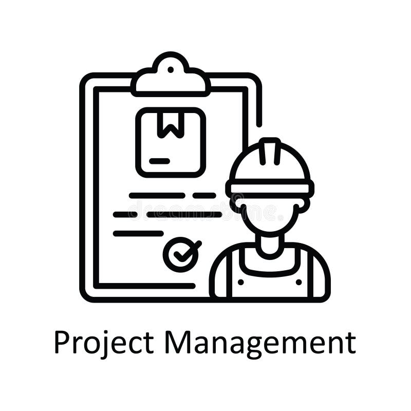 Project Management Vector Outline Icon Design Illustration. Smart ...