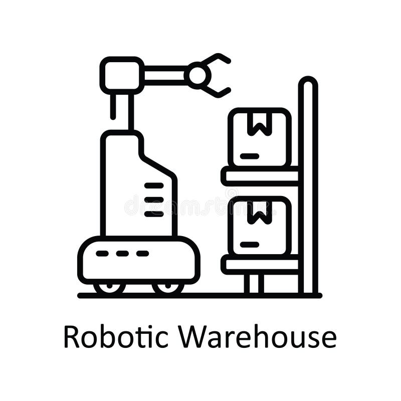Robotic Arm Vector Outline Icon Design Illustration. Product Management ...