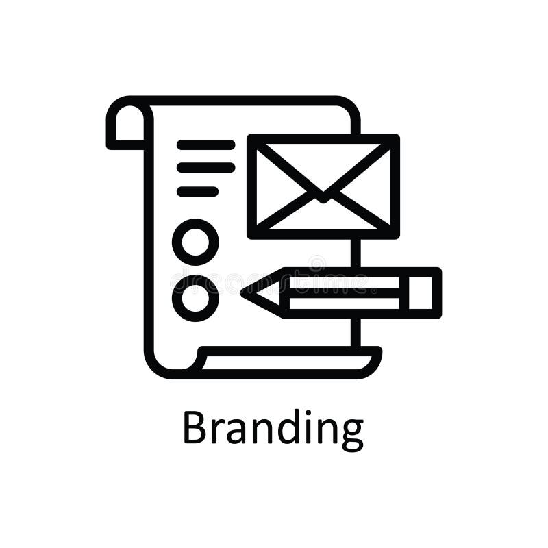 Branding Vector Outline Icon Design Illustration. Creative Process ...