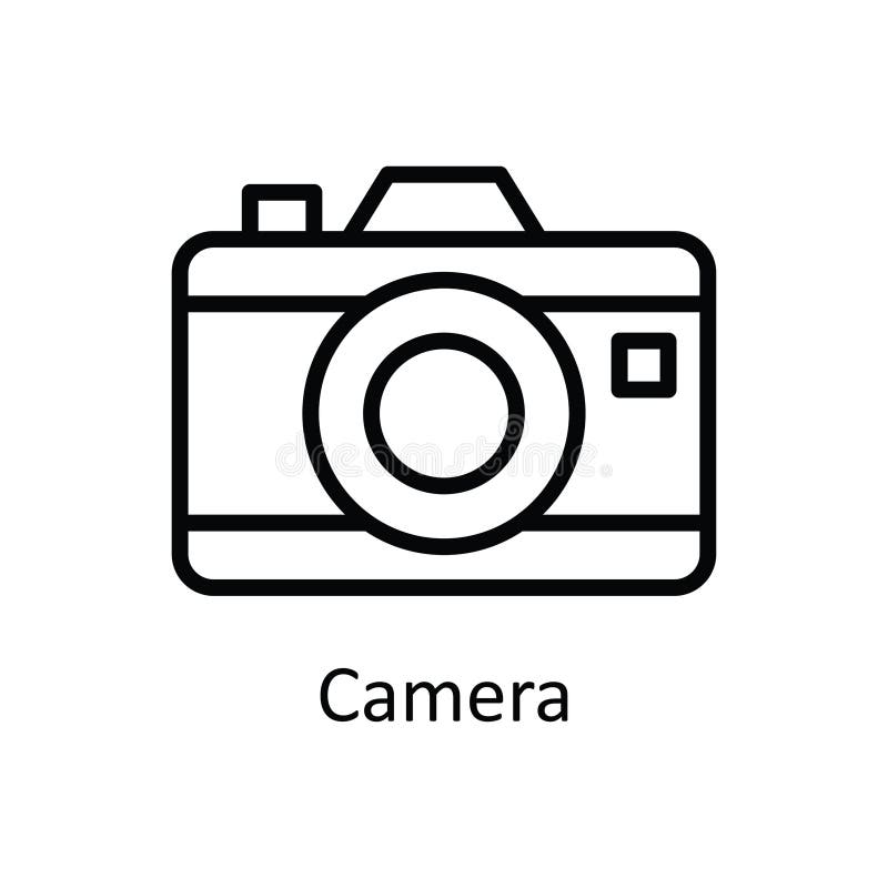 Camera Vector Outline Icon Design Illustration. Creative Process Symbol ...