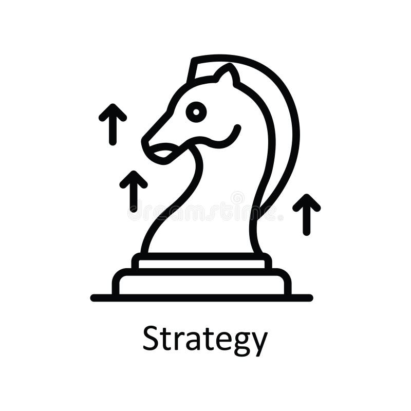 Strategy Vector Two Color Lines Icon Style Illustration. EPS 10 File ...