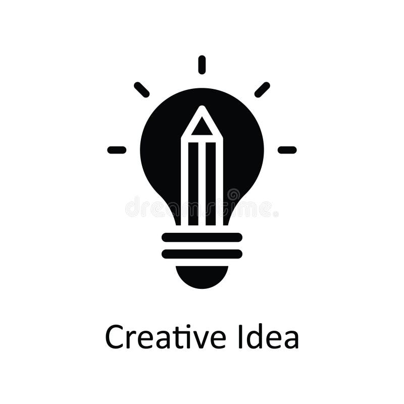 Creative Idea Vector Solid Icon Design Illustration. Creative Process ...