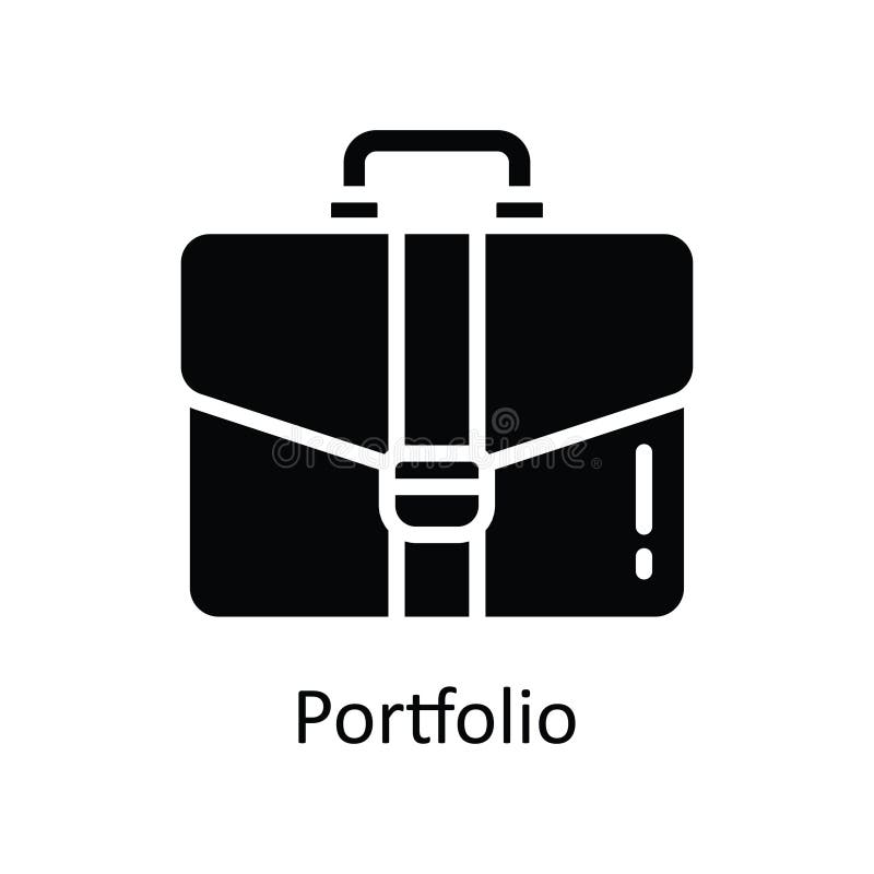 Portfolio Vector Solid Icon Design Illustration. Creative Process ...