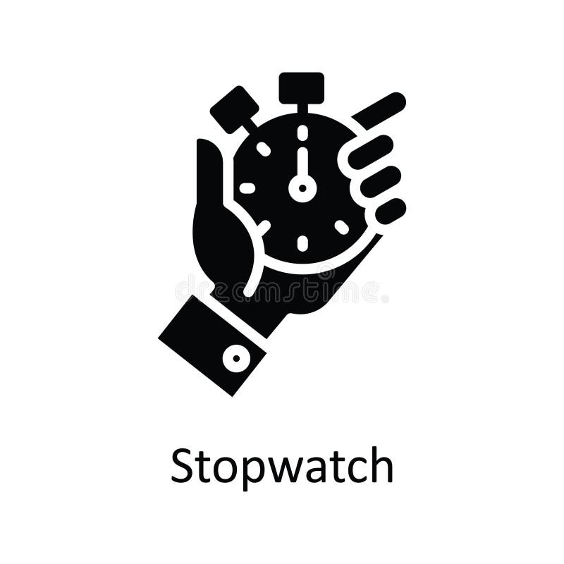 Stopwatch Vector Outline Icon Style Illustration. EPS 10 File Stock ...