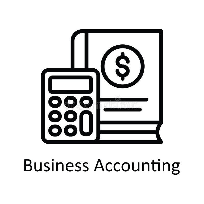 Business Accounting Vector Outline Icon Design Illustration ...