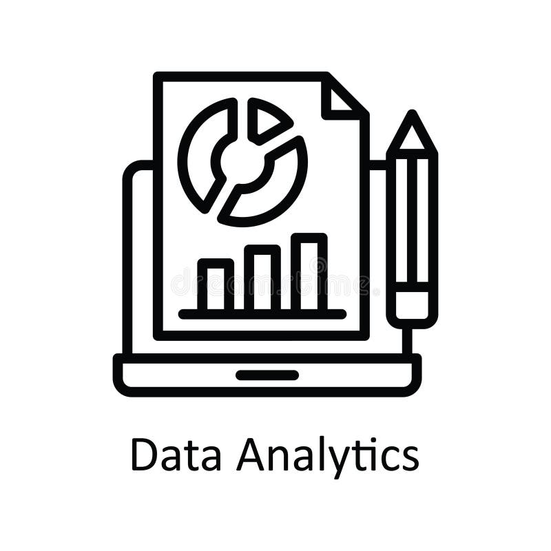 Data Analytics Vector Solid Icon Design Illustration. Housekeeping ...