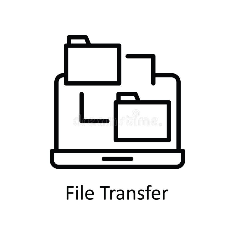 File Transfer Vector Outline Icon Design Illustration. Educational ...