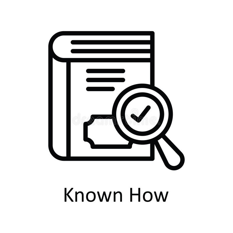 Known How Vector Outline Icon Design Illustration. Educational ...