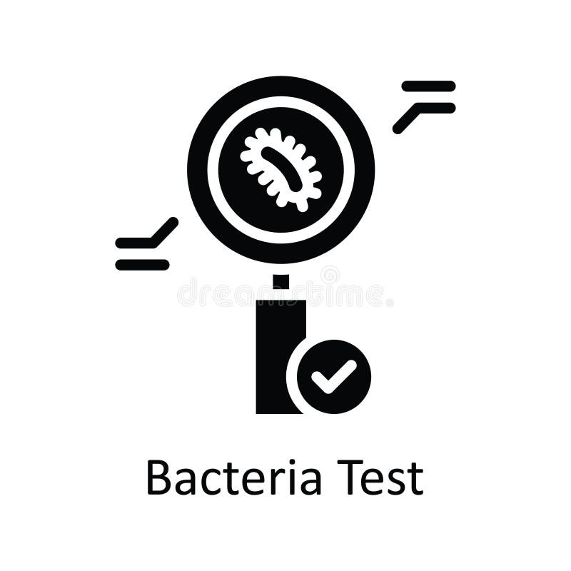 Bacteria Test Vector Outline Icon Design Illustration. Educational ...