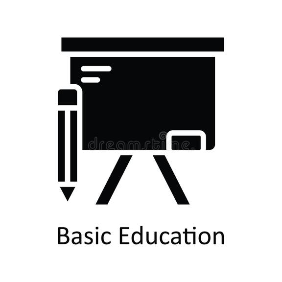 Basic Education Vector Solid Icon Design Illustration. Educational ...