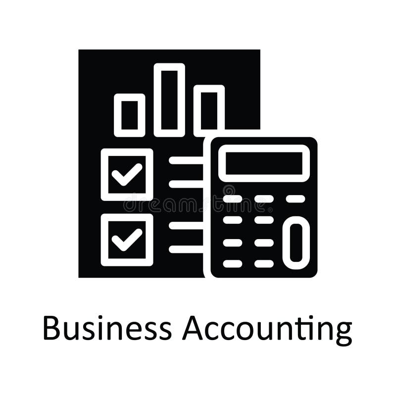 Accounting Vector Filled Outline Icon Style Illustration. EPS 10 File ...