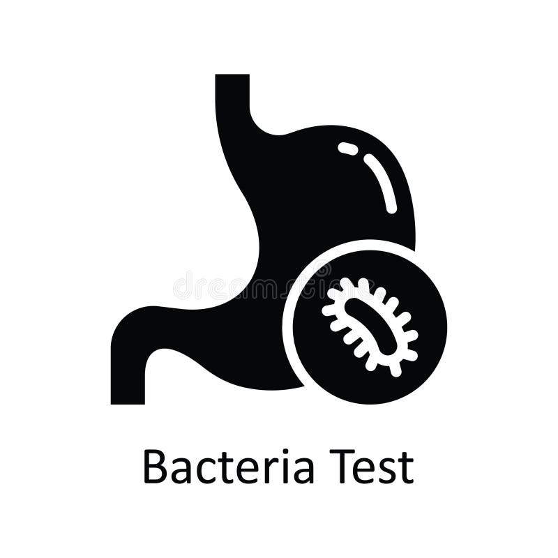 Bacteria Test Vector Outline Icon Design Illustration. Educational ...