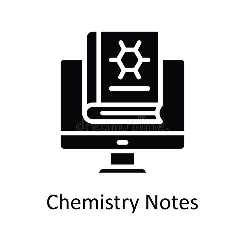 Chemistry Notes Vector Solid Icon Design Illustration. Educational ...