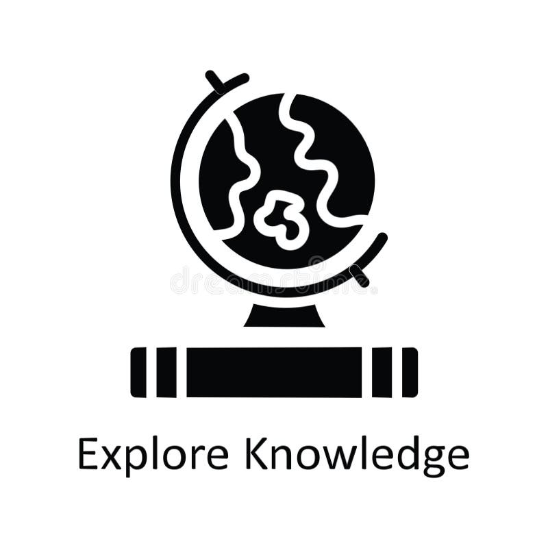 Explore Knowledge Vector Solid Icon Design Illustration. Educational ...