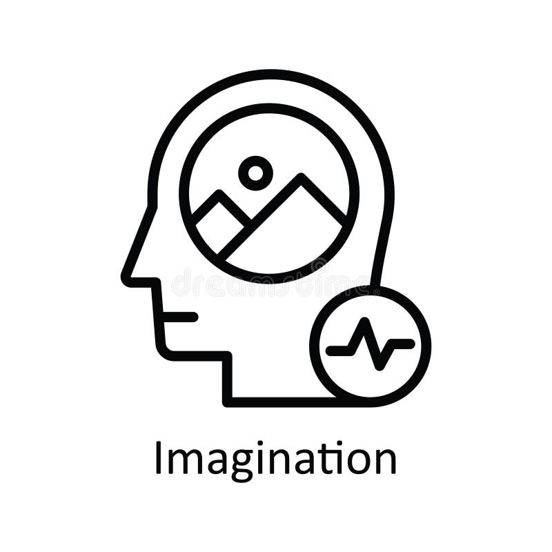 Imagination Vector Solid Icon Design Illustration. Human Mentality ...