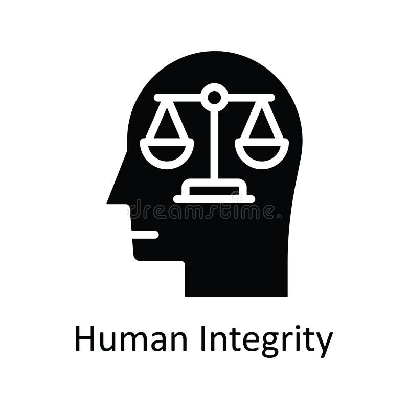 Human Integrity Vector Solid Icon Design Illustration. Human Mentality ...
