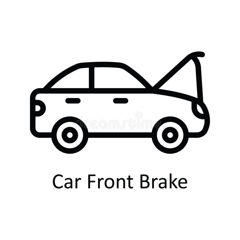 Car Broke Vector Outline Icon Design Illustration. Car Accident Symbol ...