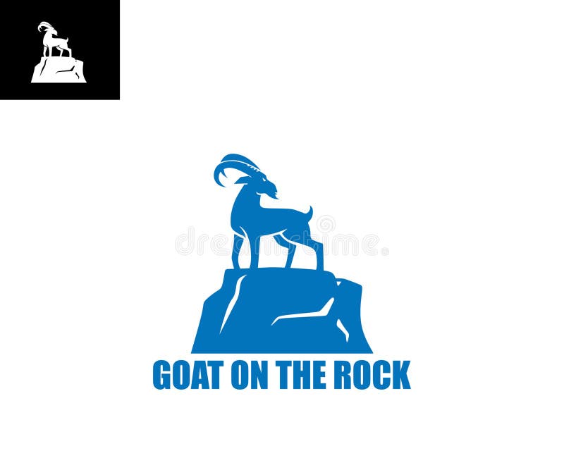 BRAVE BLUE GOAT at the ROCK LOGO Stock Vector - Illustration of perfect ...