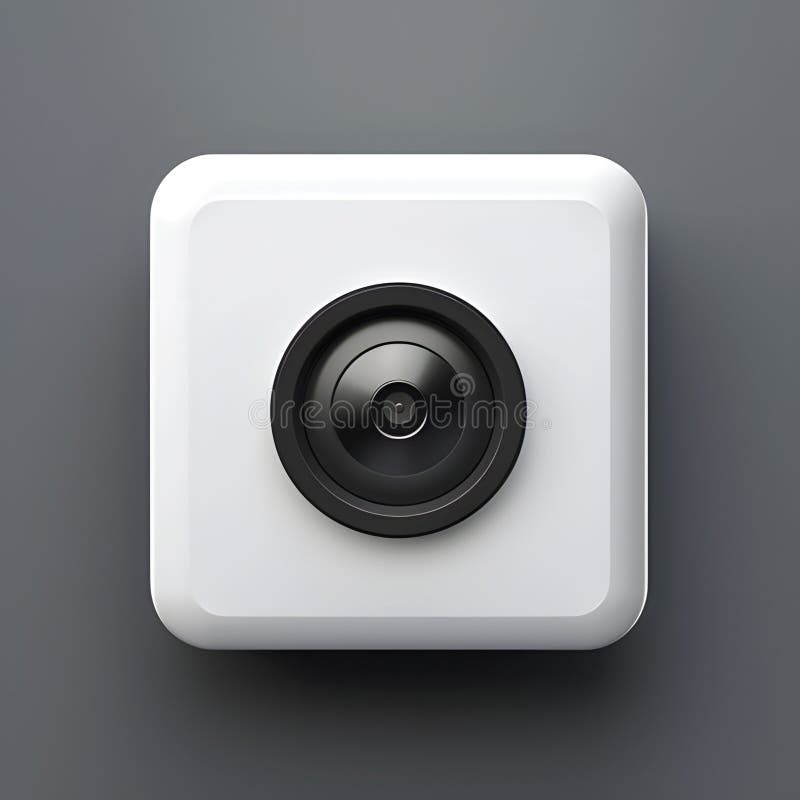 Digital Square Camera .3d Clay.GenerativeAI. Stock Illustration ...