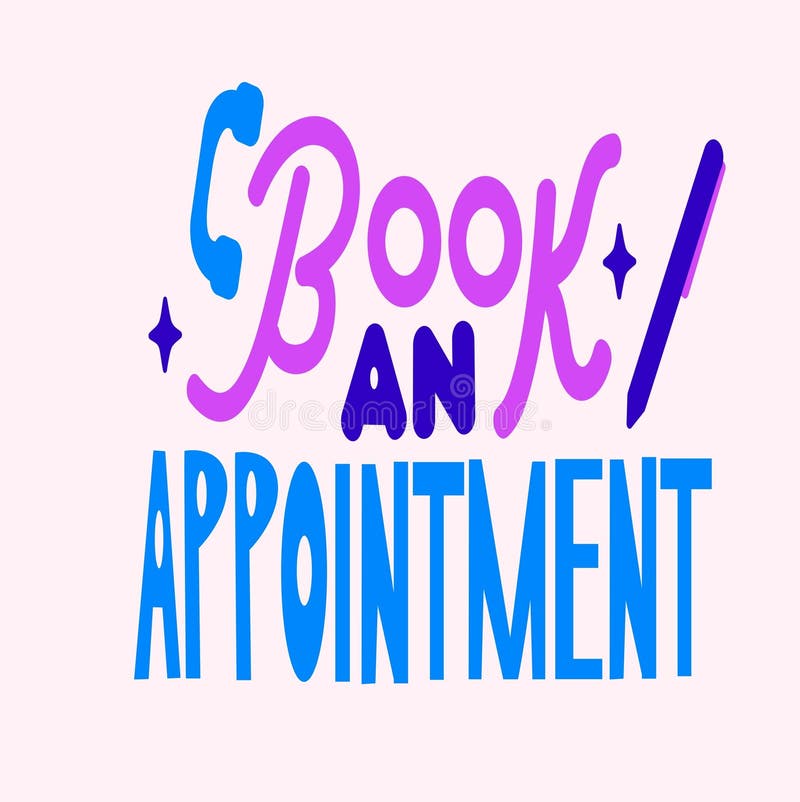 Simple Book an Appointment Illustration Stock Illustration ...