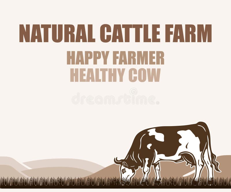 Natural Cattle Farm Premium Banner Stock Vector - Illustration of ...