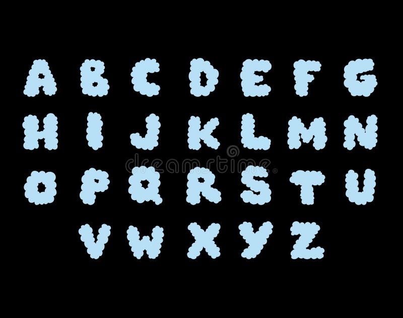 Hand Drawn Fluffy a To Z Alphabet Letters for Initials, Font ...