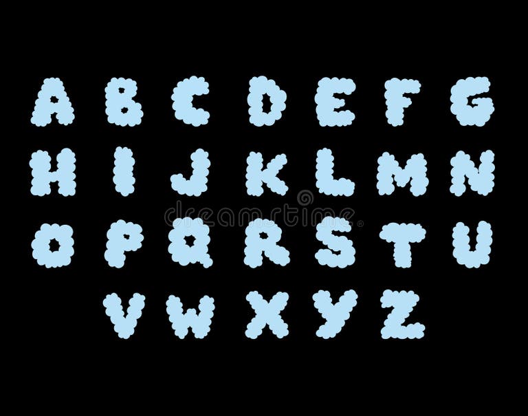 Hand Drawn Fluffy a To Z Alphabet Letters for Initials, Font ...