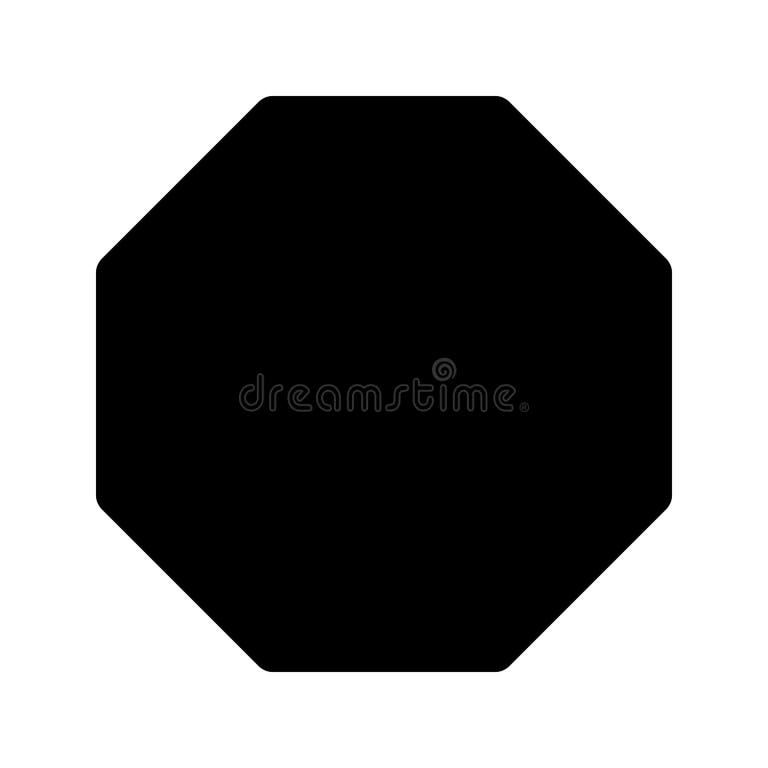 Octagon Solid Style Icon stock vector. Illustration of decorative ...