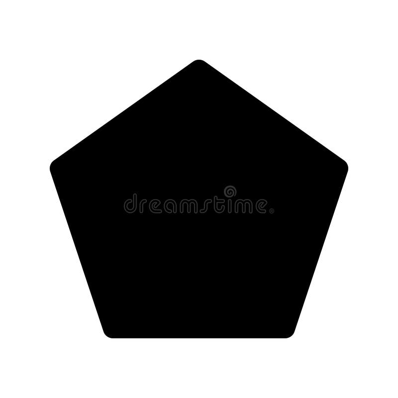 Pentagon Solid Style Icon stock vector. Illustration of graphic - 285598469