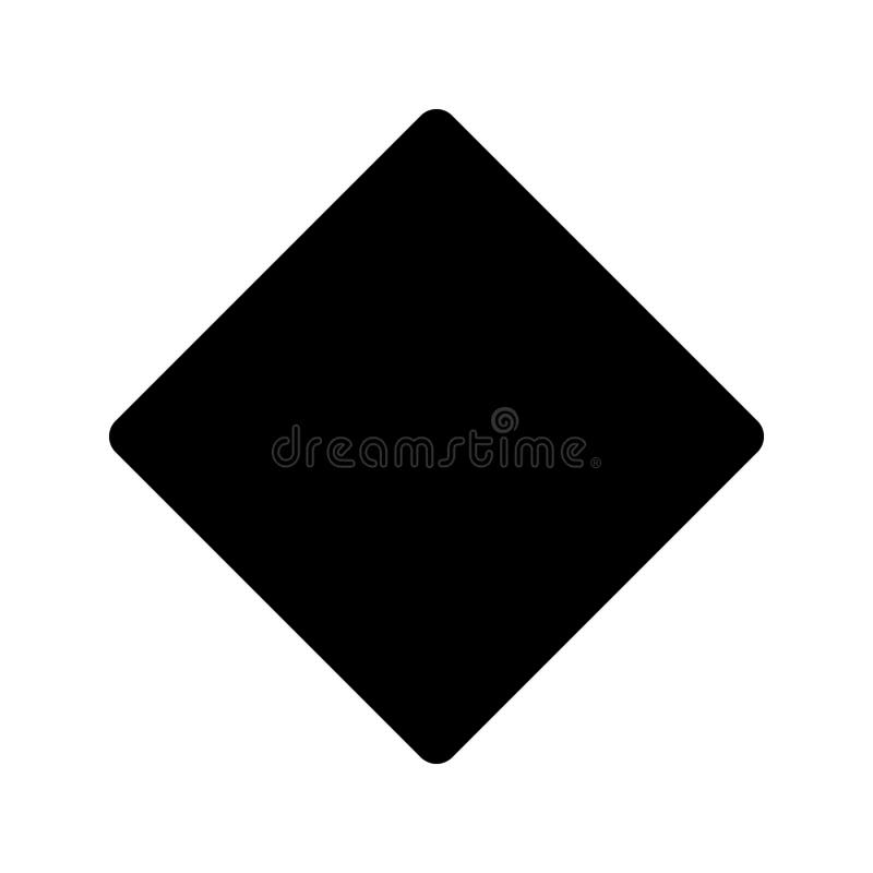 Rhombus Solid Style Icon stock vector. Illustration of simple - 285598487