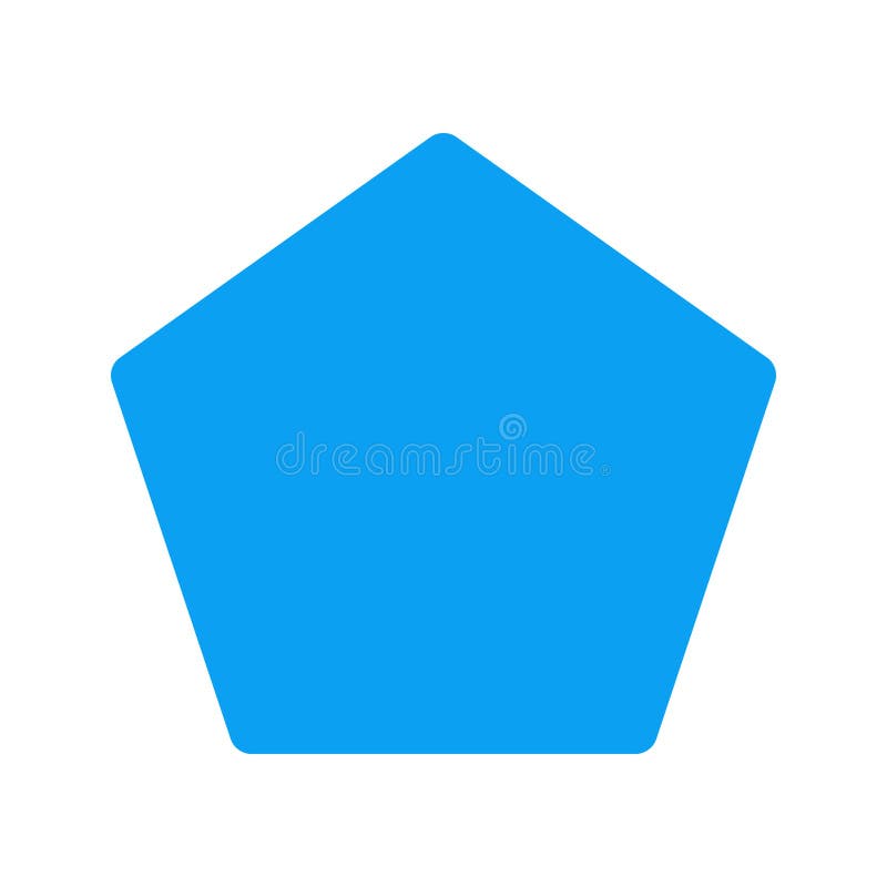 Pentagon Flat Style Icon stock vector. Illustration of symbol - 285600820