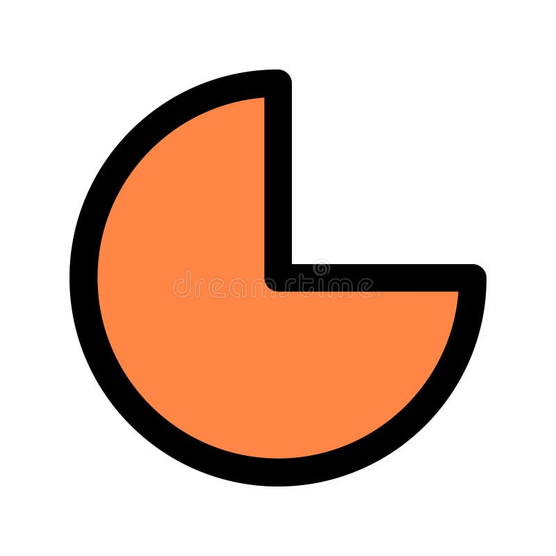 Pie Filled Line Style Icon stock vector. Illustration of outline ...