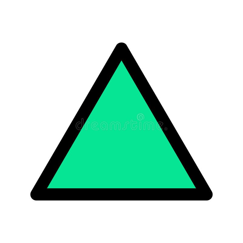 Triangle Flat Style Icon stock vector. Illustration of basic - 285600880