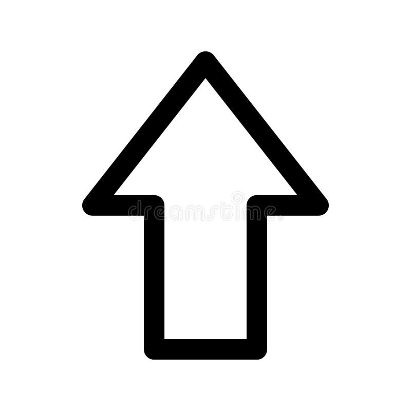 Arrow Outline Style Icon stock vector. Illustration of upload - 285606373