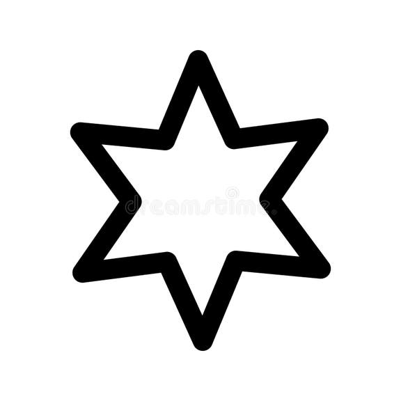 Star Outline Style Icon stock vector. Illustration of object - 285606459