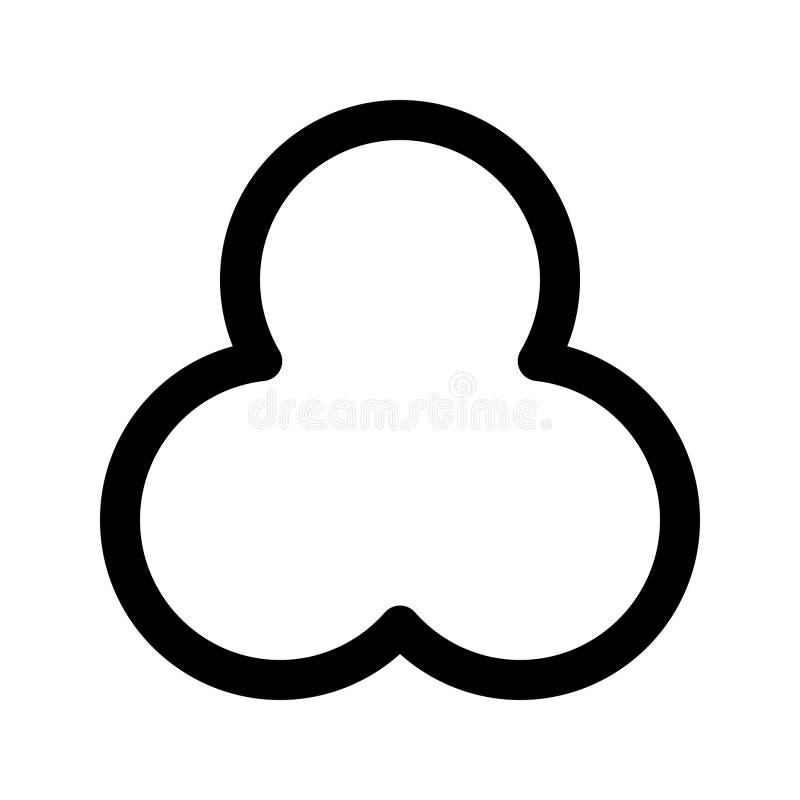 Trefoil Outline Style Icon stock vector. Illustration of design - 285606464