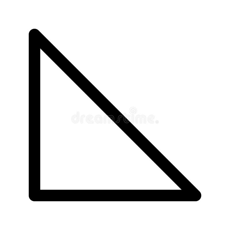 Triangle Outline Style Icon Stock Vector - Illustration of basic ...