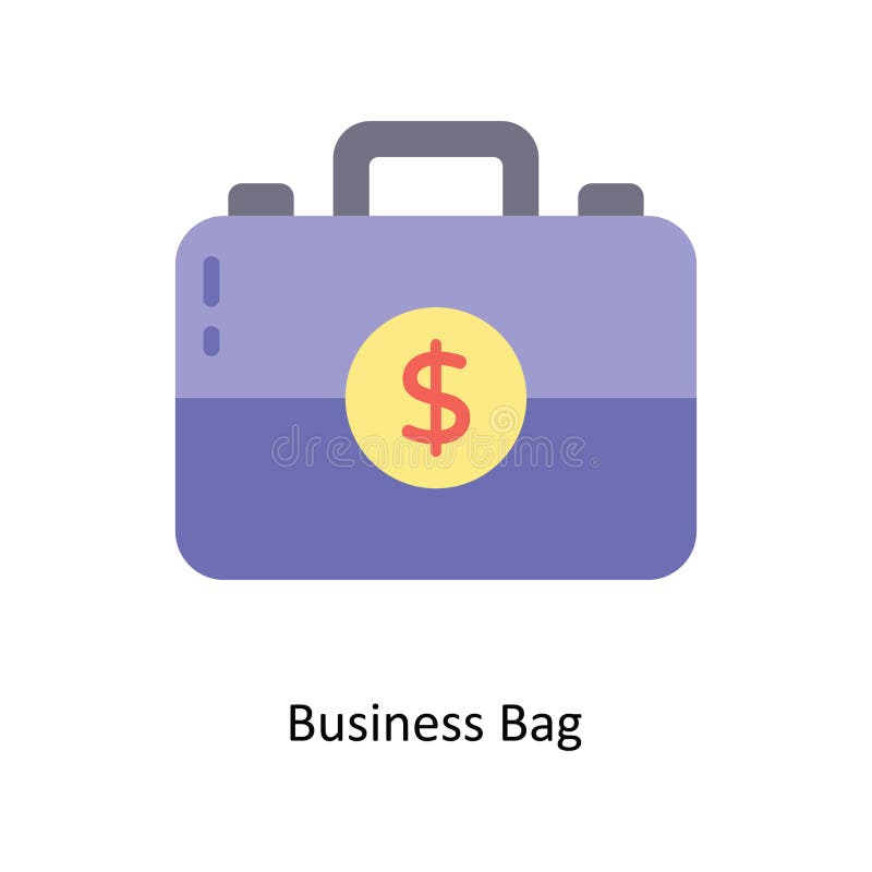 Business Bag Vector Flat Icon Design Illustration. Bank Symbol on White ...