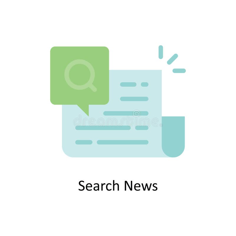 Search News Vector Flat Icon Design Illustration. Bank Symbol on White ...