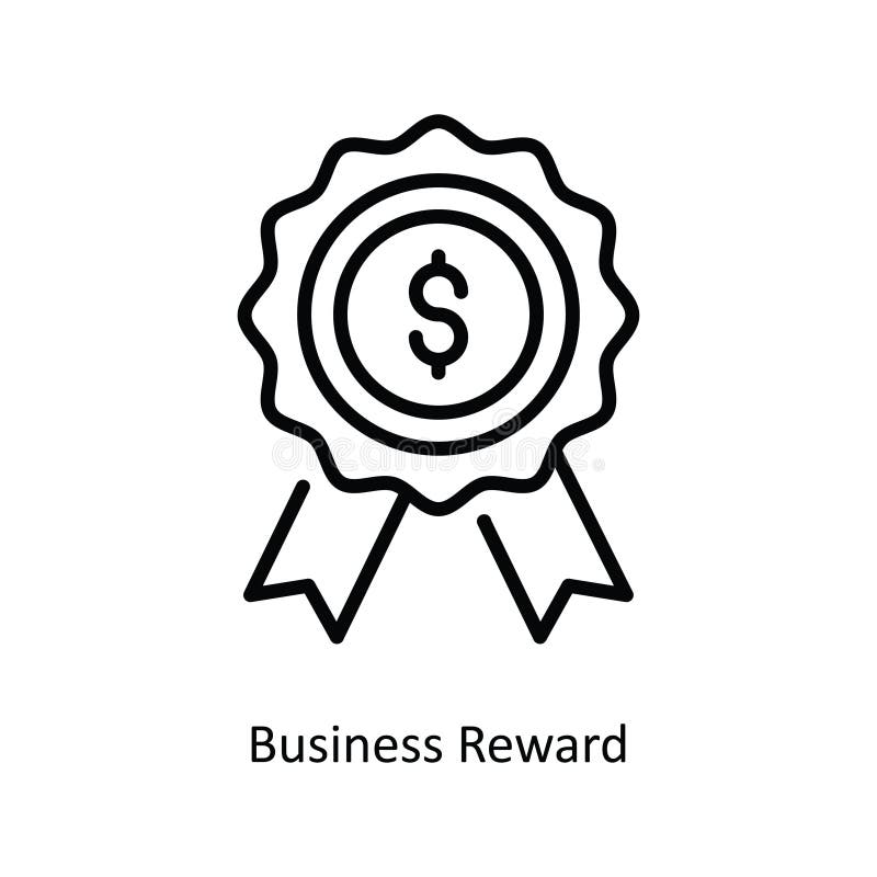 Business Reward Vector Outline Icon Design Illustration. Bank Symbol on ...