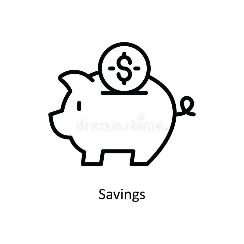 Savings Vector 2 Colours Icon Style Illustration. EPS 10 File Stock ...