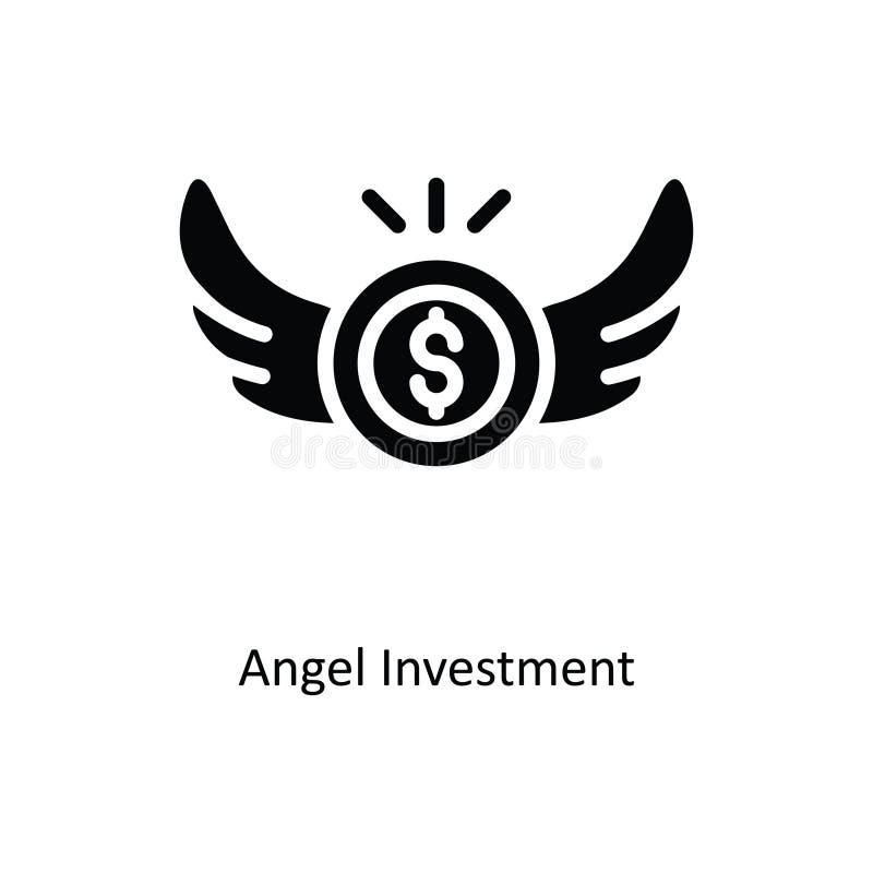 Angel Investment Vector Solid Icon Design Illustration. Bank Symbol on ...
