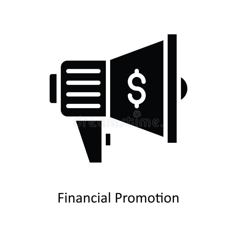 Financial Promotion Vector Solid Icon Design Illustration. Bank Symbol ...