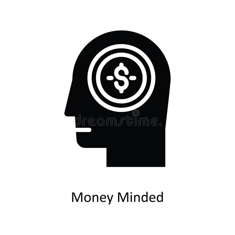 Money Minded Vector Solid Icon Design Illustration. Bank Symbol on ...