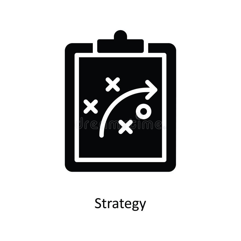 Strategy Vector Two Color Lines Icon Style Illustration. EPS 10 File ...