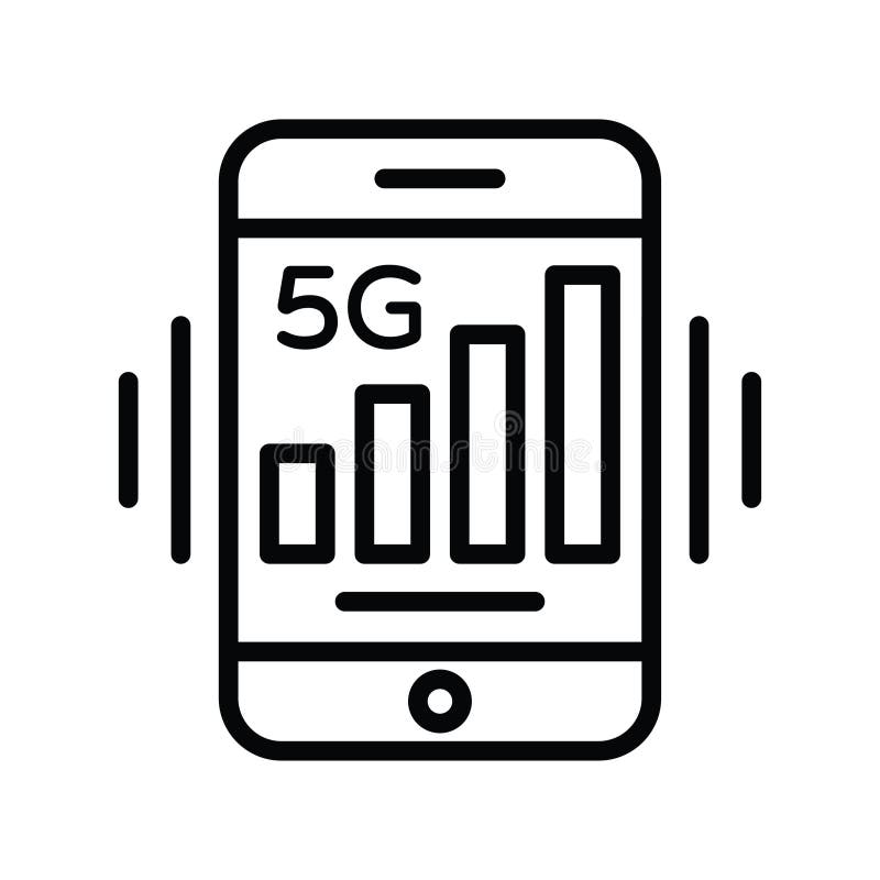 5g Network Vector Outline Icon Design Illustration. Cloud Computing ...