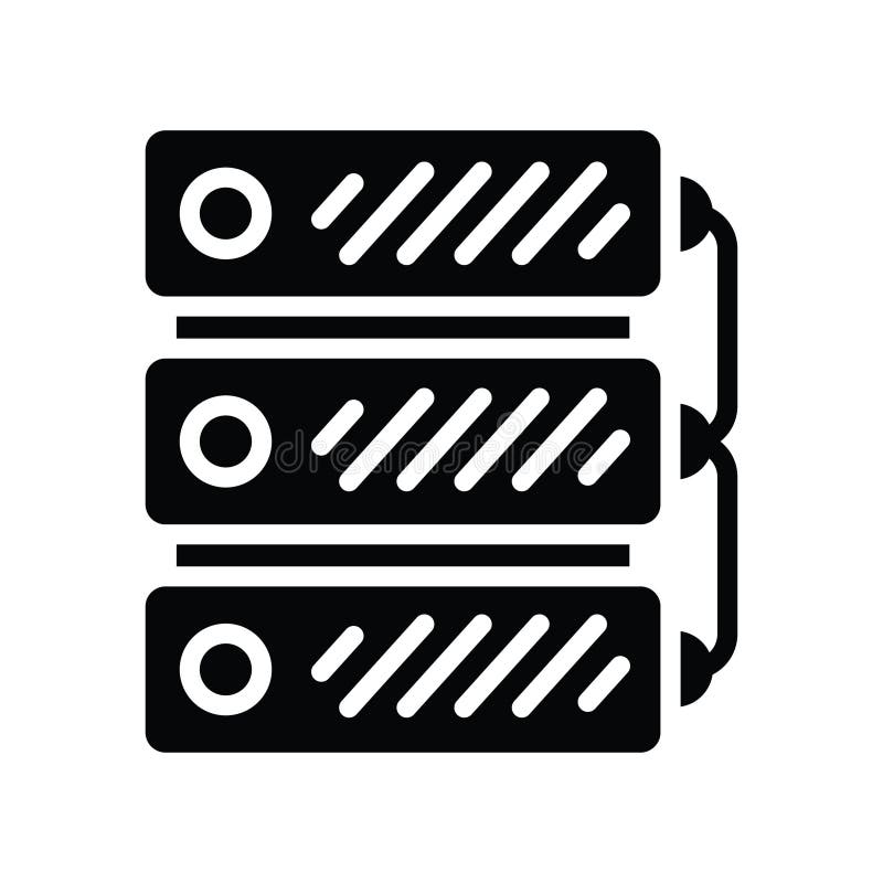 Big Data Vector Solid Icon Design Illustration. Cloud Computing Symbol ...